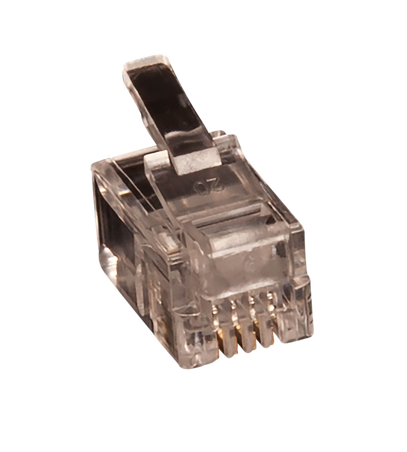 RJ10 MODULAR PLUG UTP 4P4C FOR FLAD KABEL - Lan-Com A/S