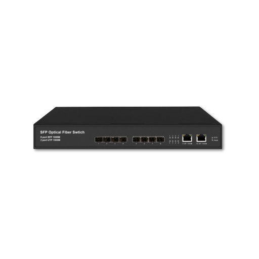 DESKTOP SWITCH 2-PORT 10/100/1000 + 8-PORT GIGABIT SFP LAN-SWITCH LA-SW ...